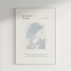 Seventeen Heaven's Cloud Poster | Kpop Digital Print Download | SVT ...