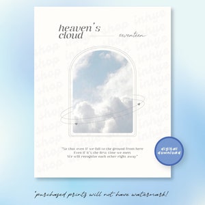 Seventeen Heaven's Cloud Poster Kpop Digital Print Download SVT Carat ...