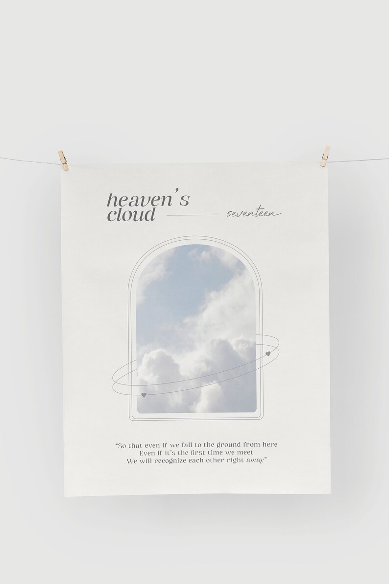 Seventeen Heaven's Cloud Poster | Kpop Digital Print Download | SVT ...