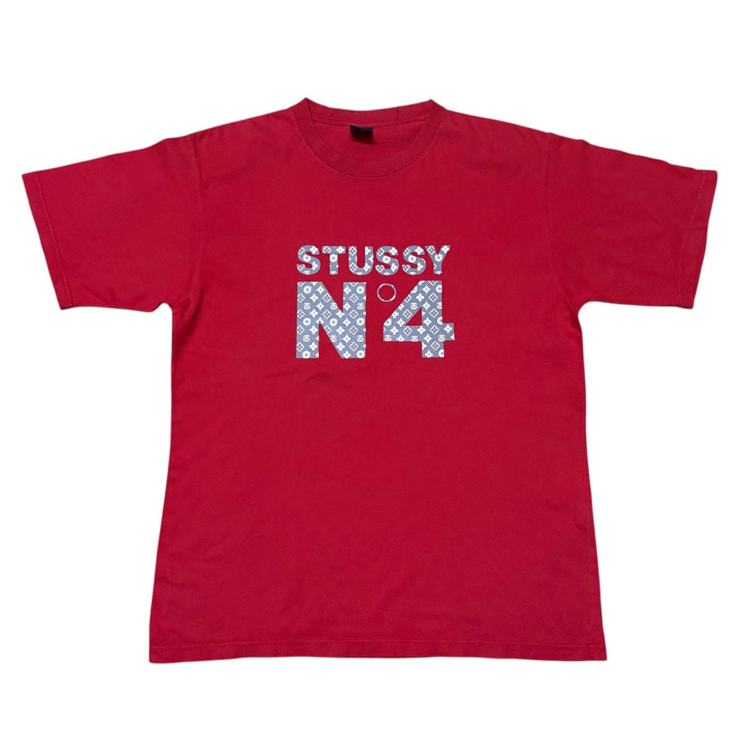 Vintage Stussy LV Number 4 Monogram Big Logo T Shirt - Etsy