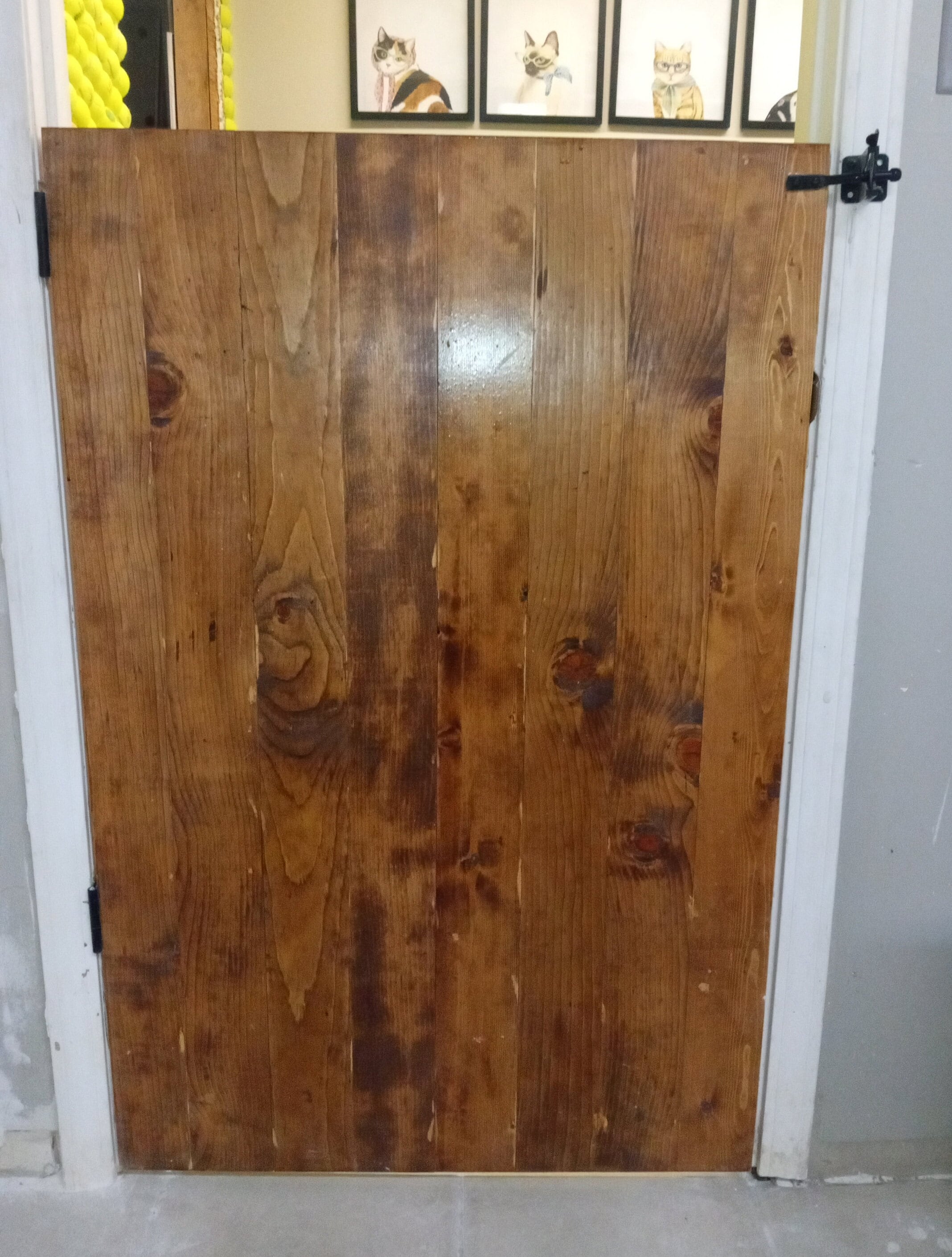 Custom Reclaimed Wood Half Door Gate Rustic, Handcrafted, Stained, Baby ...