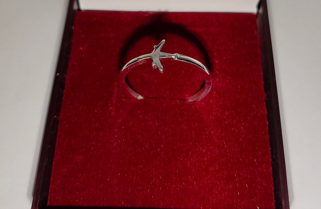 Airplane Ring, Aviation Minimalist Jewelry, Airplane Simple Ring ...