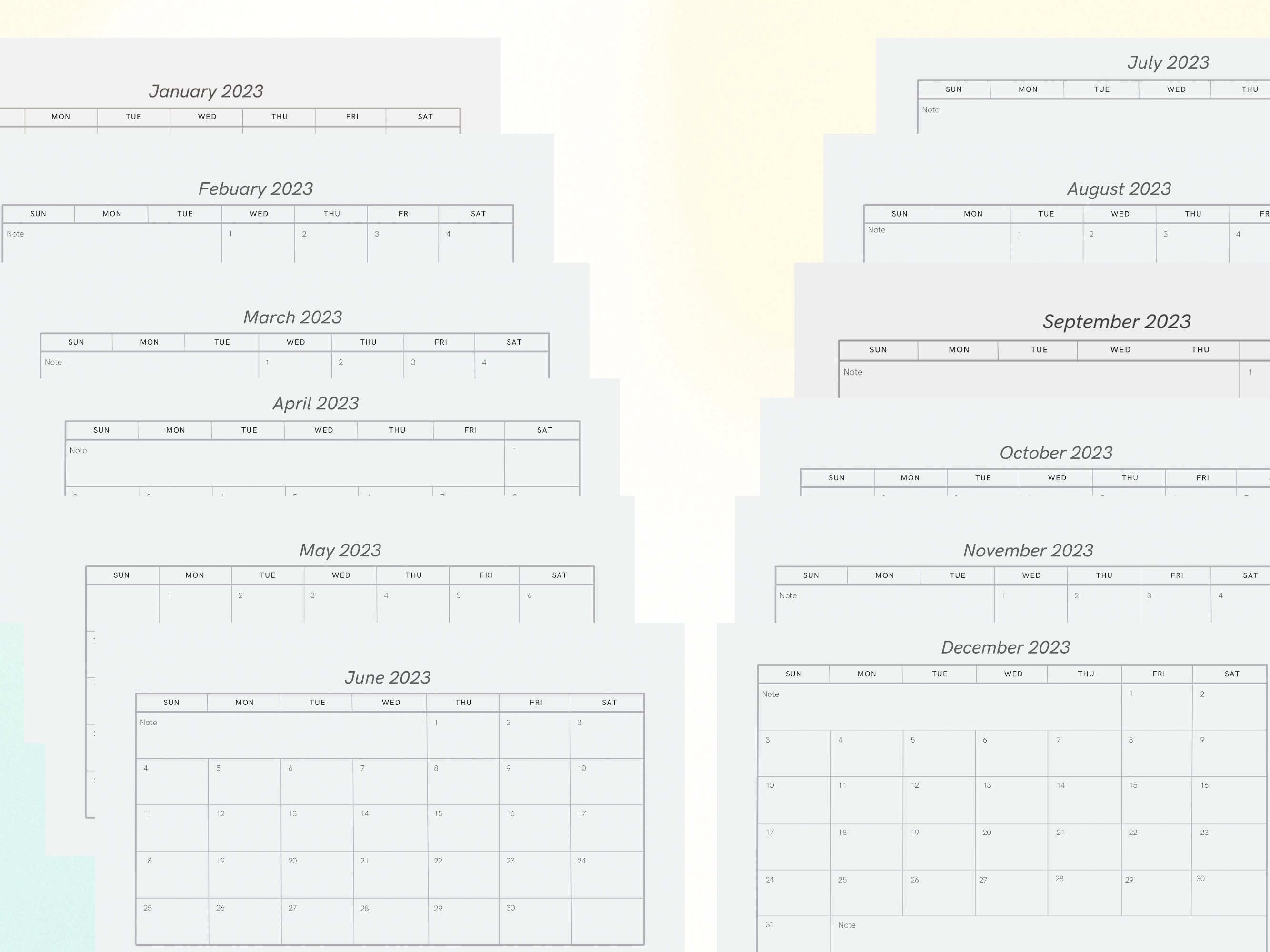 Monthly 2023 Calendar With Editable/fillable Format | 2023 Calendar ...