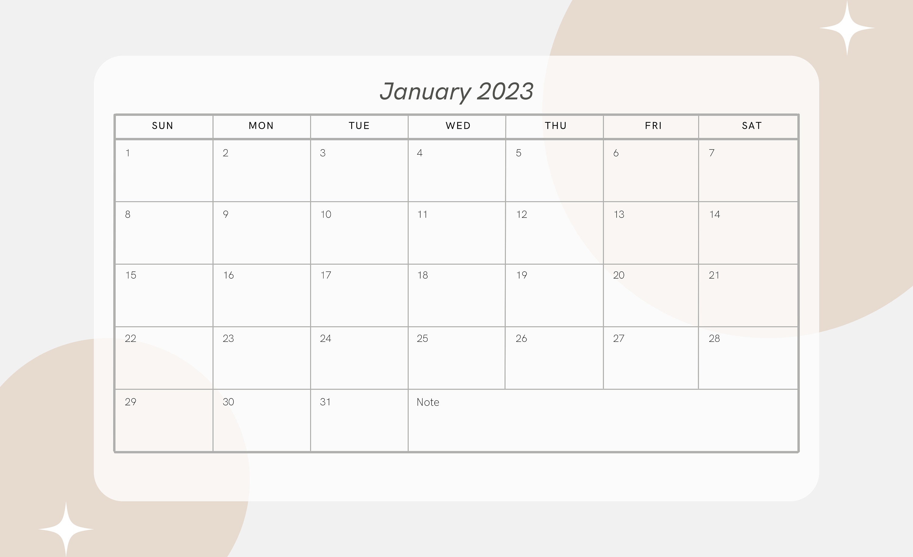Monthly 2023 Calendar With Editable/fillable Format | 2023 Calendar ...