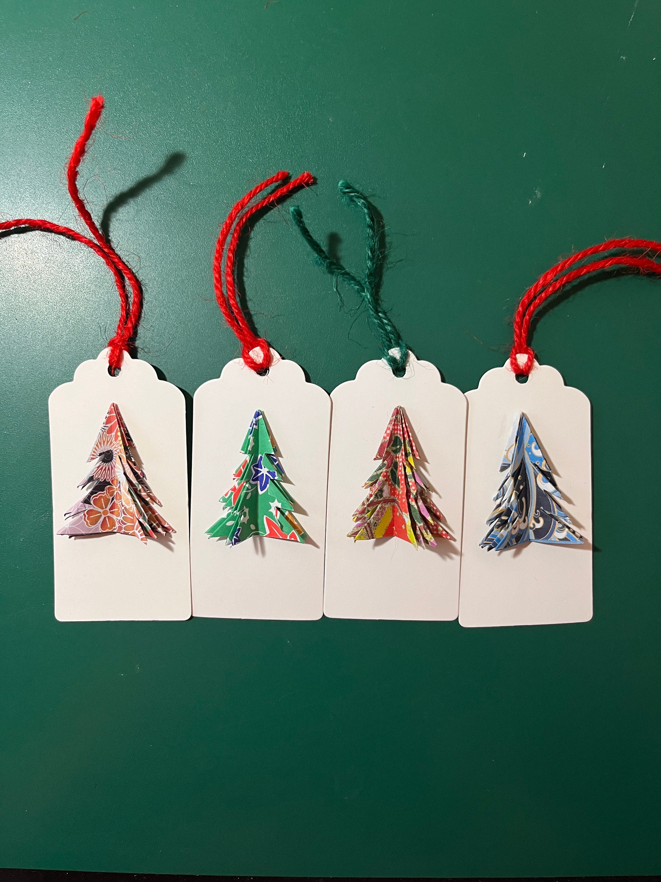 4 Original Origami Tree Gift Tags Set of 4 Hand Folded - Etsy