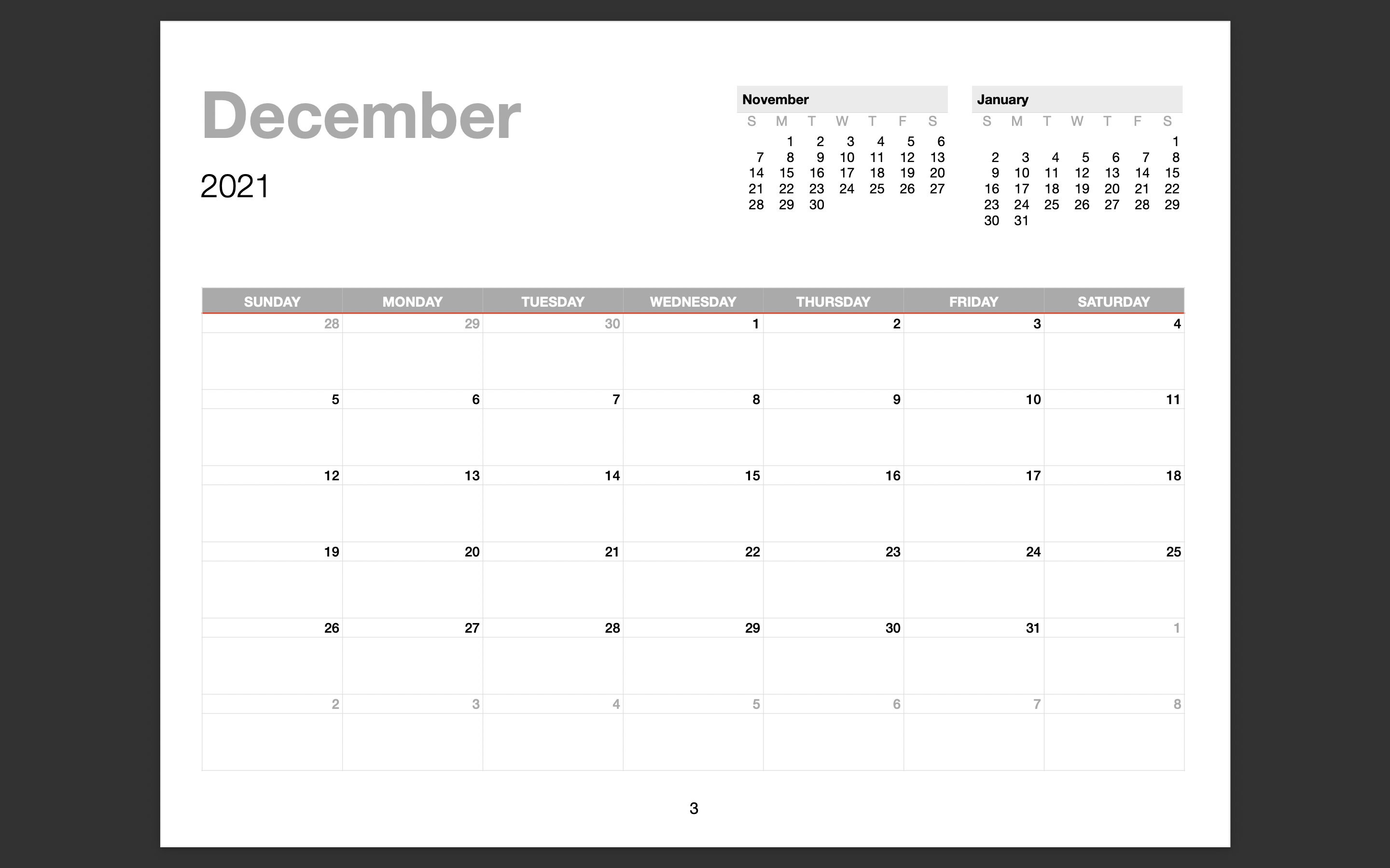 Yearly and Monthly Calendars 2021-2022 - Etsy