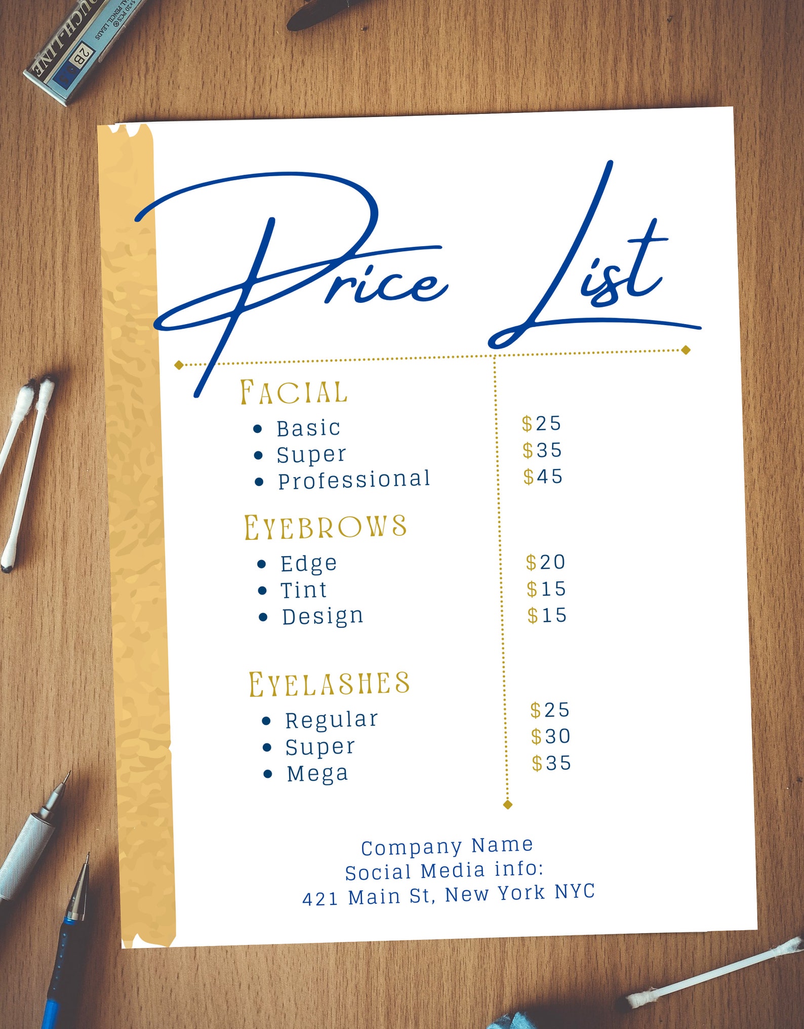 Small Business Price List Download, Price List Template, Editable Price ...