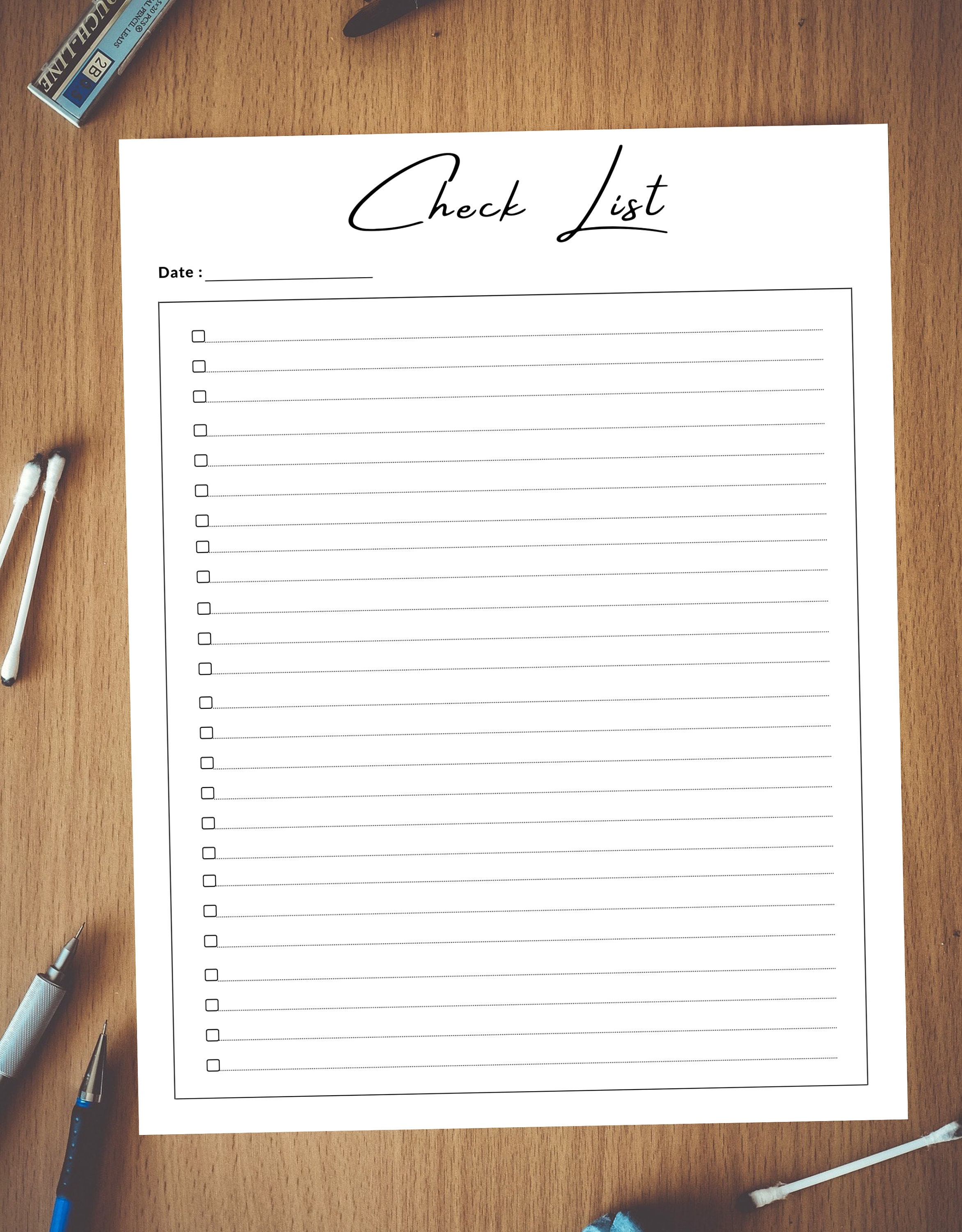 Check List, Editable to Do List, to Do List Printable, Blank List ...