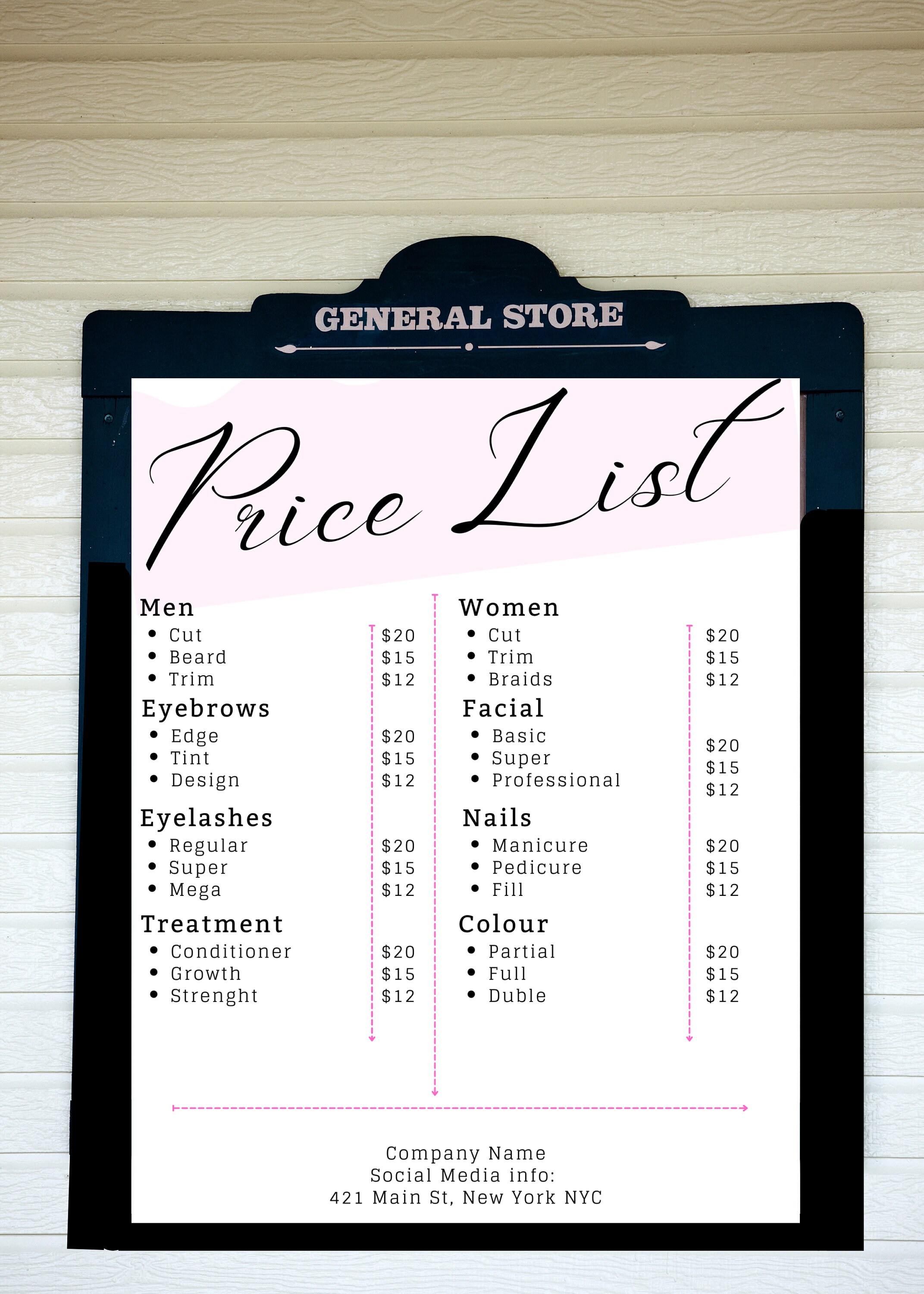 Small Business Price List Download, Price List Template, Editable Price ...