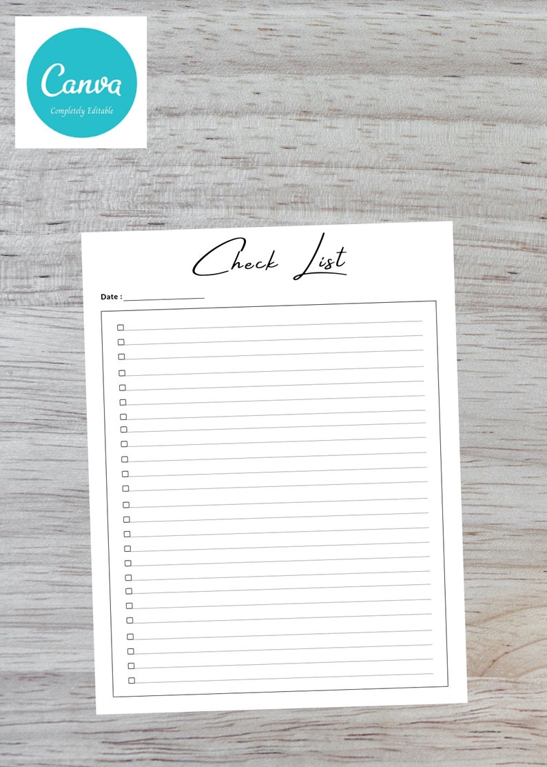 Check List, Editable to Do List, to Do List Printable, Blank List ...