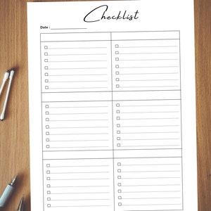 Editable to Do List, to Do List Printable, Blank List, Check List ...