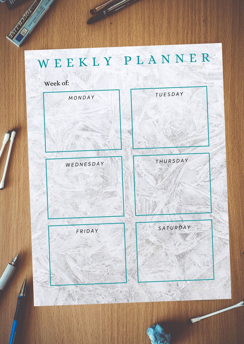 Weekly Schedule , Undated Planner, Weekly Planner Printable, Weekly ...