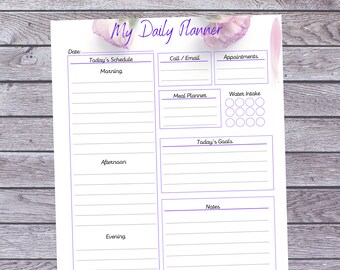 Daily Schedule, Editable Planner, Simple Planner, Undated Planner, Work ...