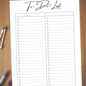 Check List, Editable to Do List, to Do List Printable, Blank List ...