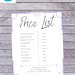 Small Business Price List Download, Price List Template, Editable Price ...