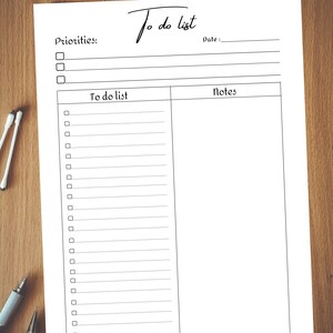Editable to Do List, to Do List Printable, Blank List, Check List ...