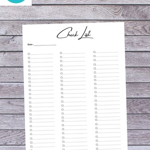 Check List, Editable to Do List, to Do List Printable, Blank List ...