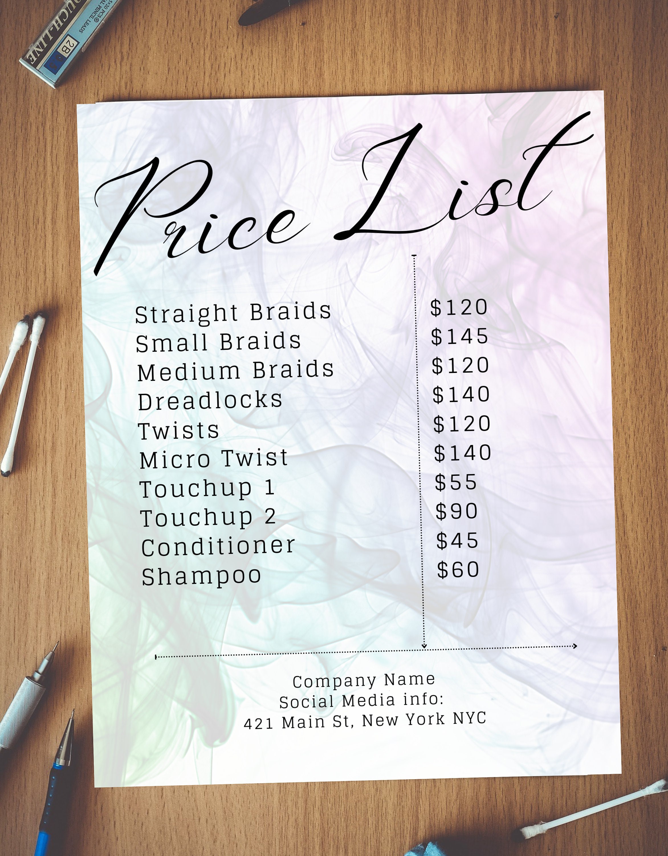 Small Business Price List Download, Price List Template, Editable Price ...