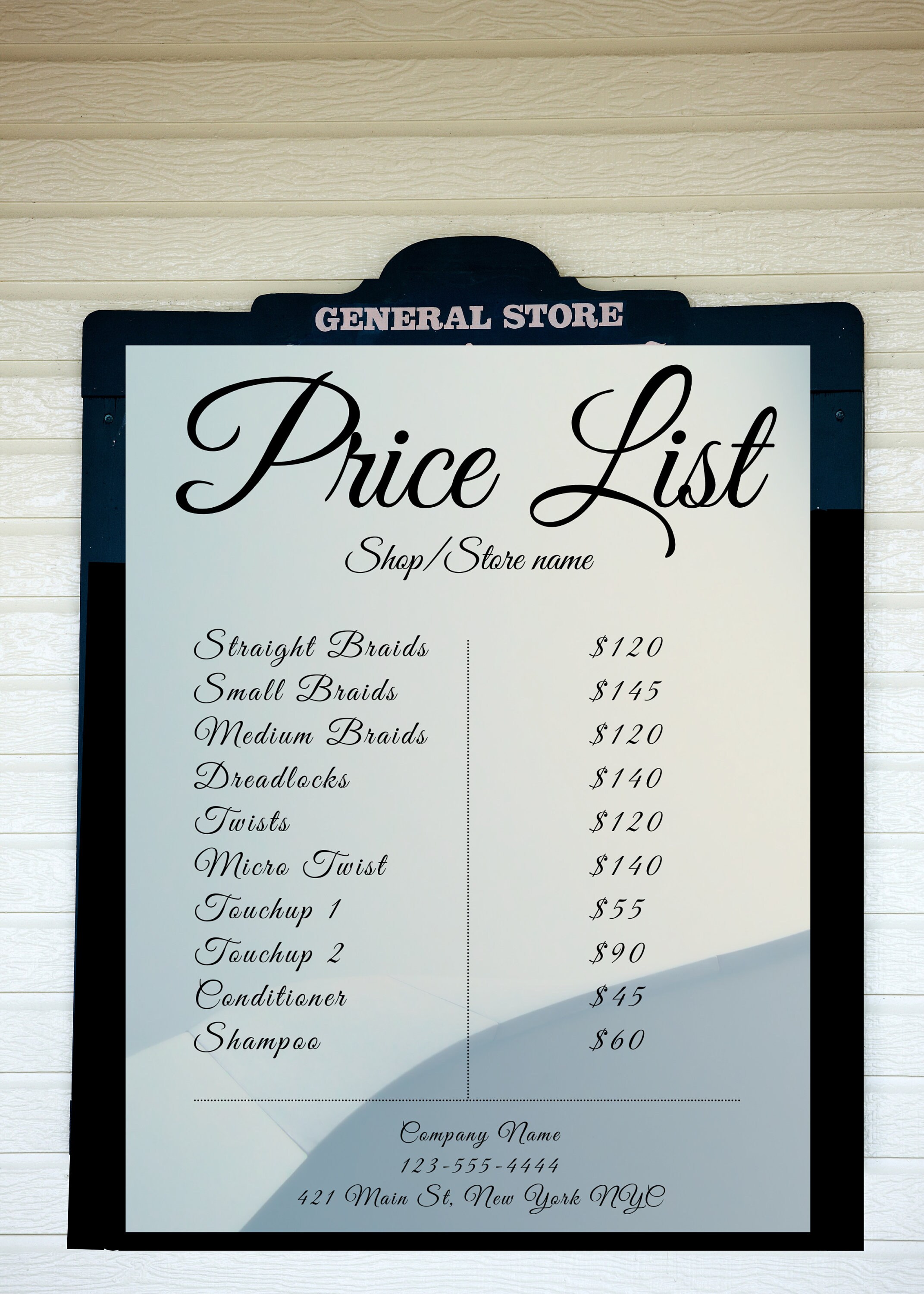 Small Business Price List Download, Price List Template, Editable Price ...