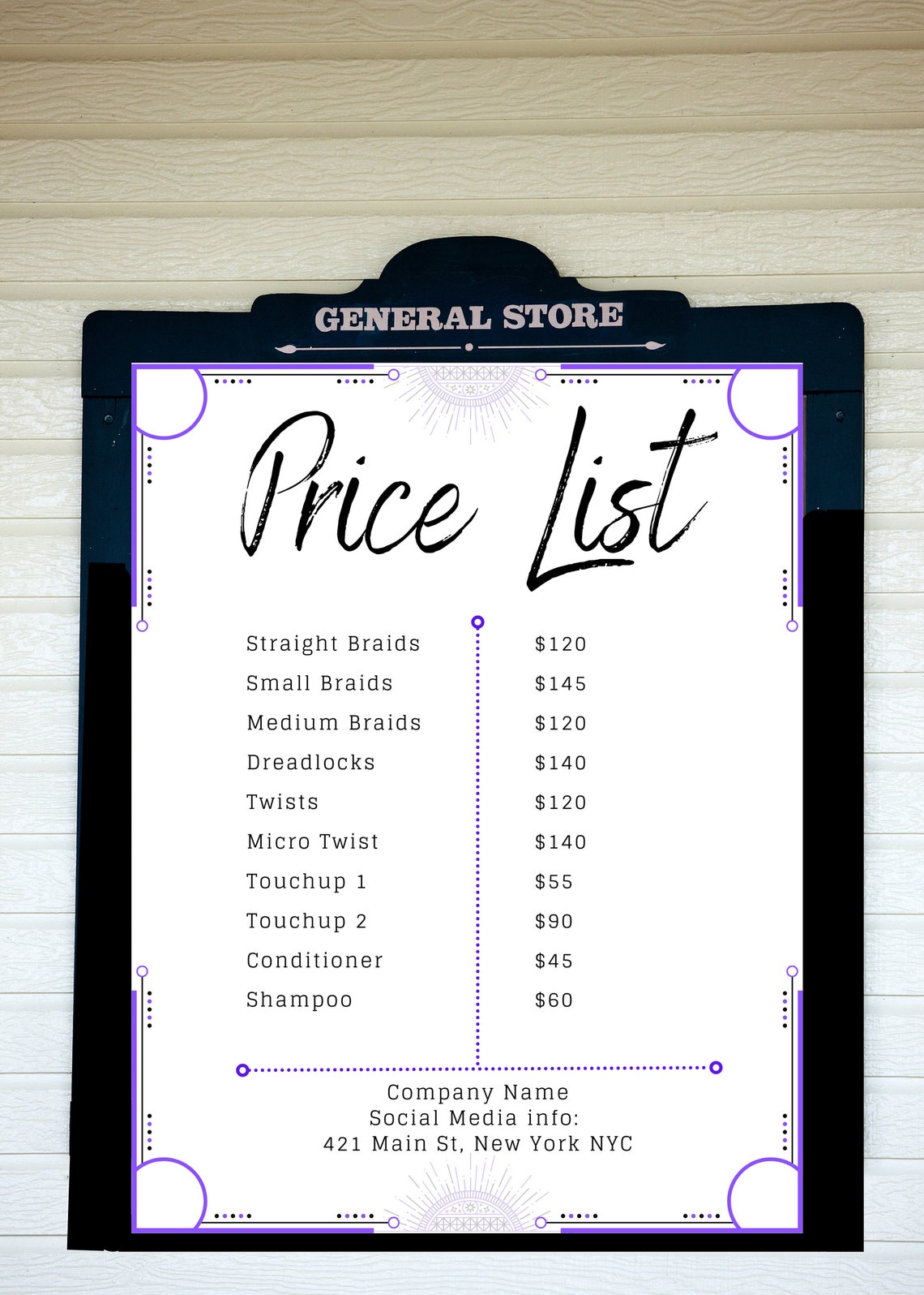 Small Business Price List Download, Price List Template, Editable Price ...