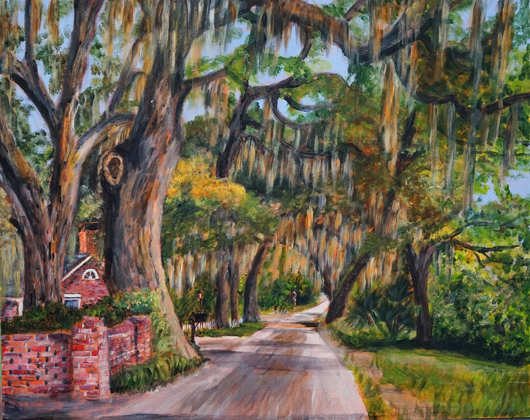 Savannah Georgia Art Print, Savannah Wall Art, Live Oak Print, Savannah ...
