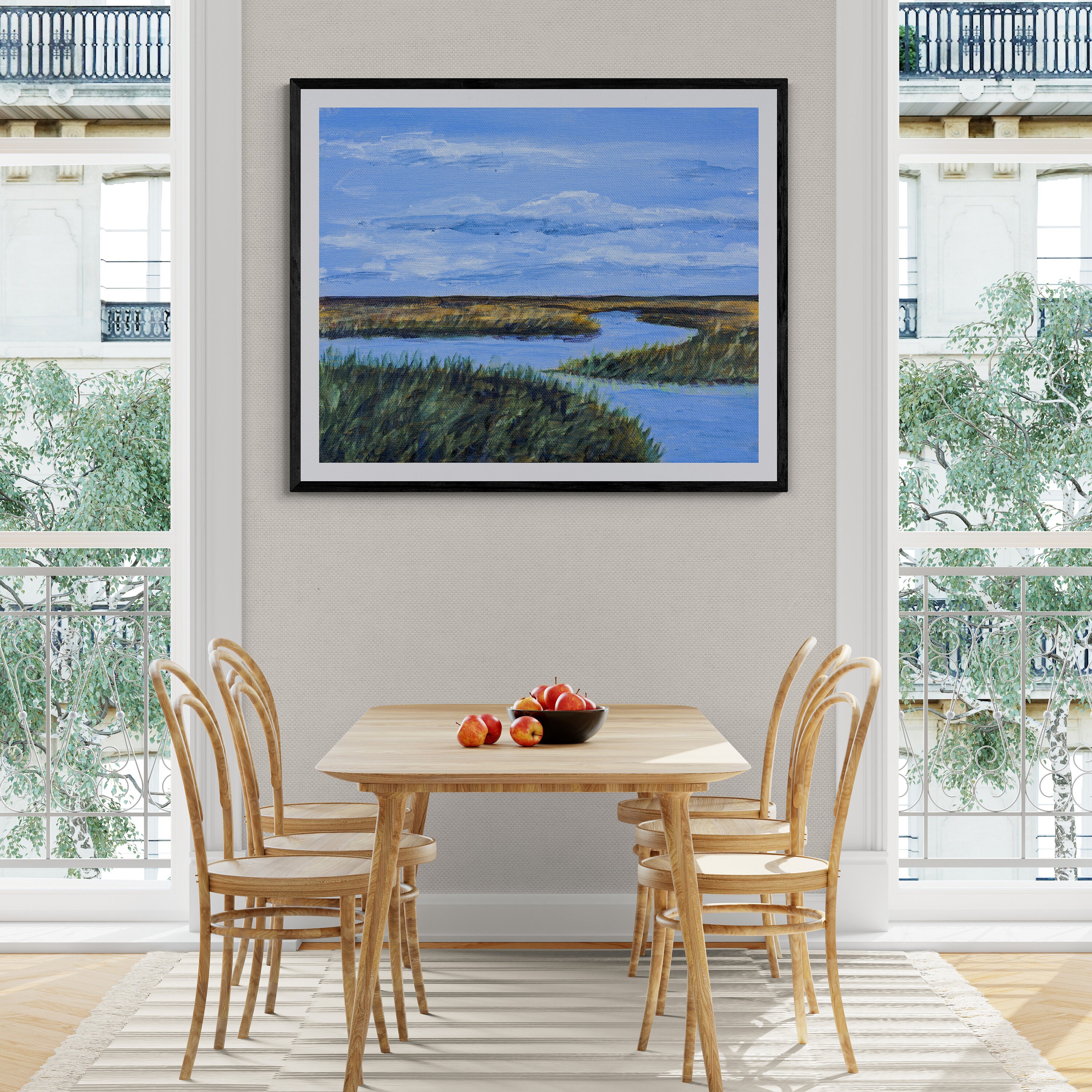 Marsh Print, Marsh Landscape Print, Marsh Art Print, Marsh Painting ...