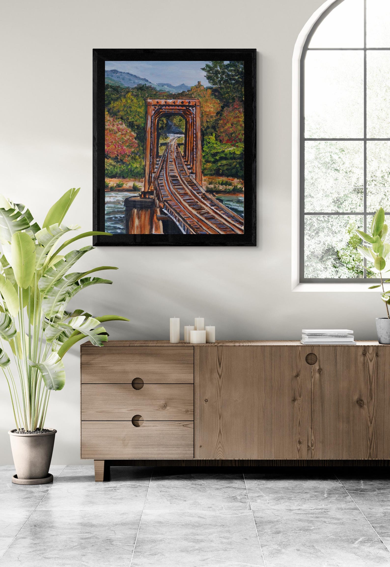 Smokey Mountain Railroad Track Print: Bryson City Rustic Wall Art - Etsy