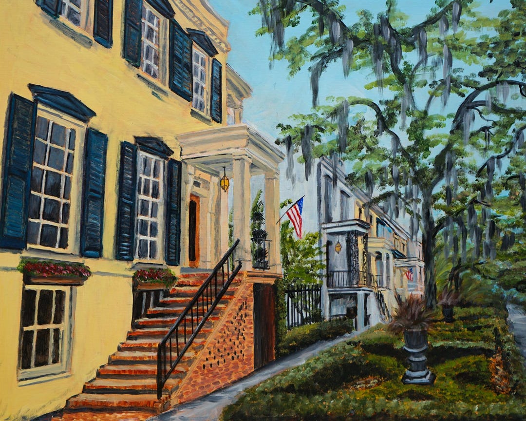 Savannah Georgia Art Print: Historic Jones Street Giclée - Etsy