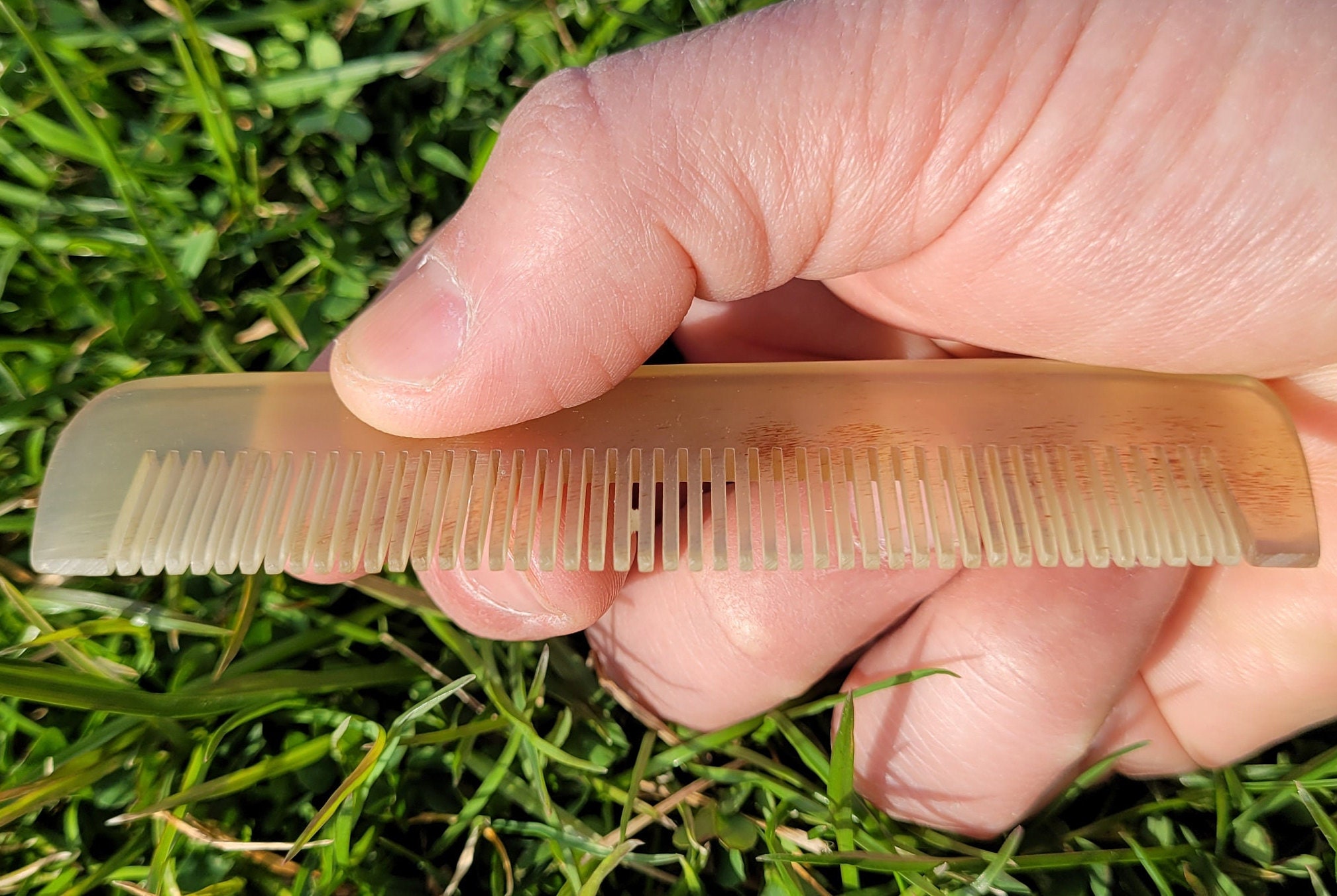 Bone Horn Comb for Men, Natural Vintage Hair Comb, Beard Comb ...