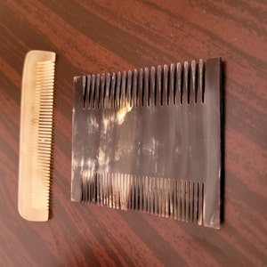 Bone Horn Comb for Men, Natural Vintage Hair Comb, Beard Comb ...