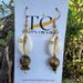 Cowrie, Tigers Eye Crystal Handmade Earrings. - Etsy