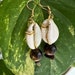 Cowrie, Tigers Eye Crystal Handmade Earrings. - Etsy