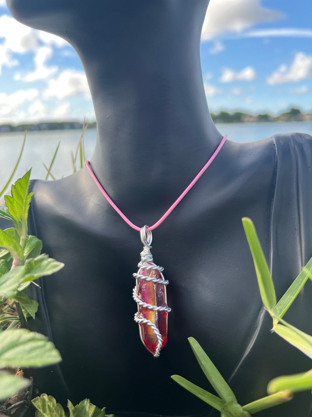 Ruby Aura Quartz - Etsy