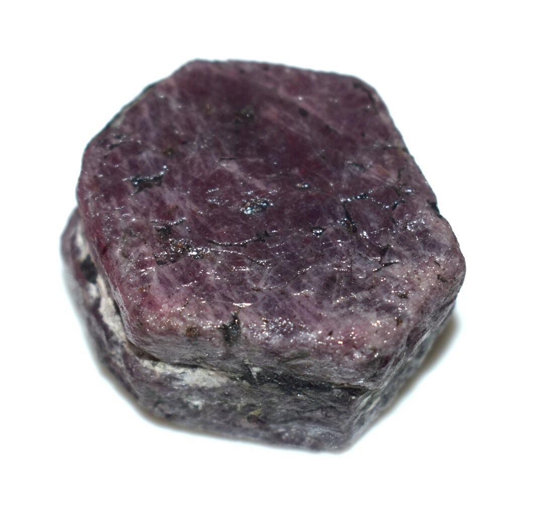 Natural Raw Ruby Crystal, Hexagon Shape, Rough Ruby Stone, Huge Size, Ruby Specimen, Healing ...