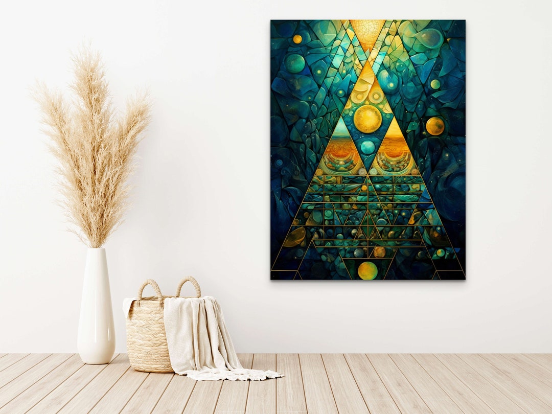 Sacred Geometry Hi-def Premium Metal Wall Art Prints, Harmonic Echoes ...