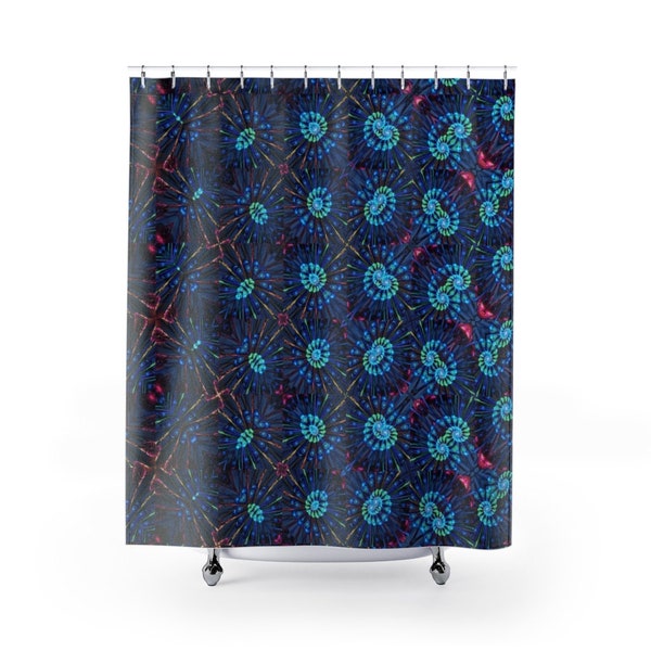 Blue Paisley Shower Curtain Etsy