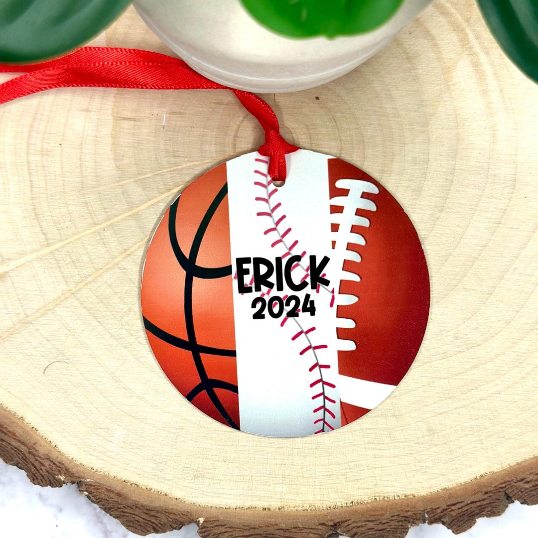 Personalized All Sports Christmas Ornament | Basketball, Baseball ...