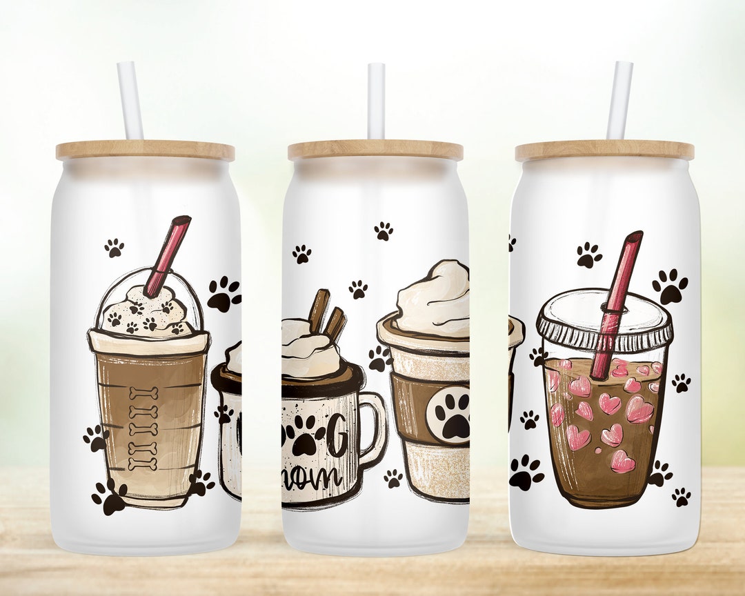 Dog Coffee Cup Custom Coffee Cup Dog Mama Iced Coffee Cup Iced Coffee ...