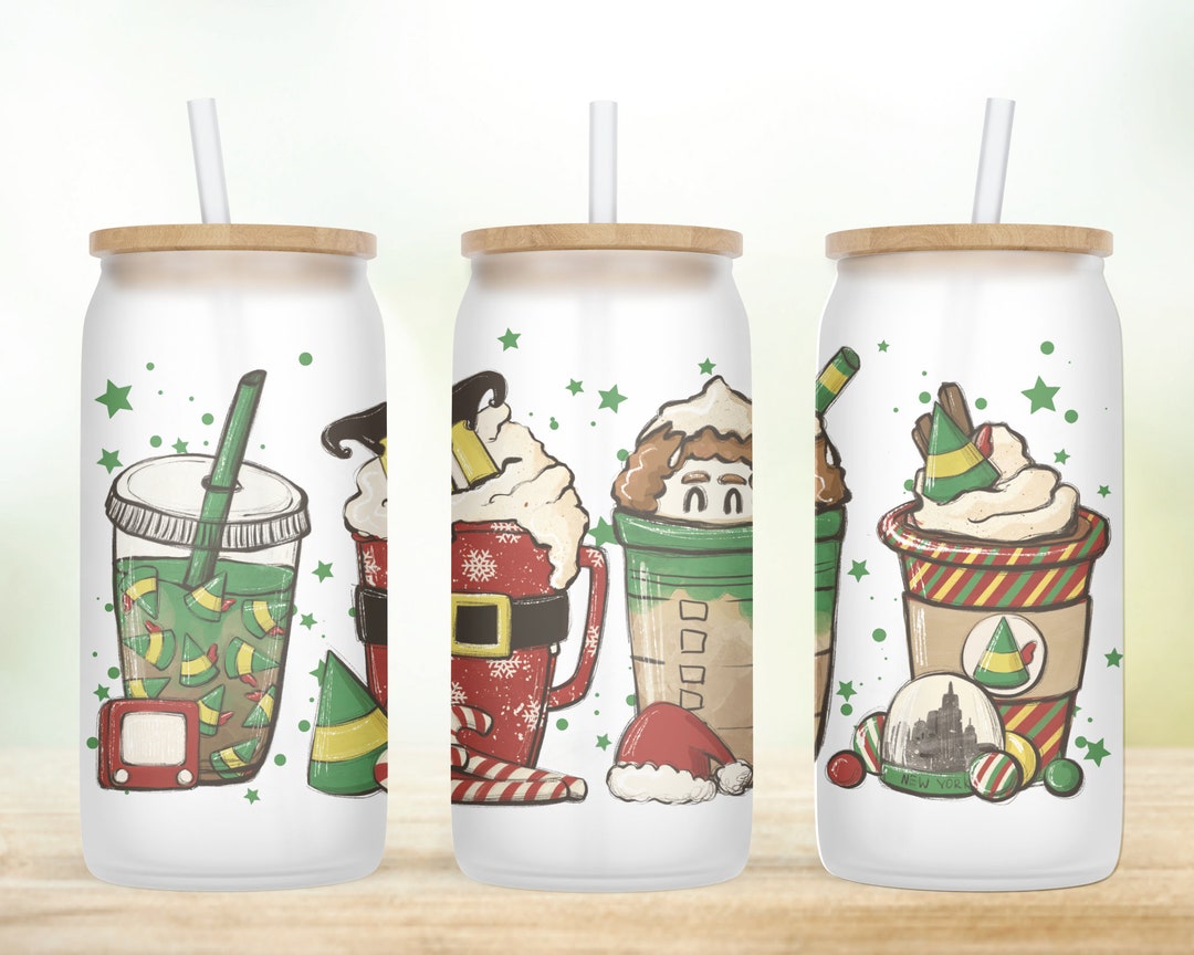 Christmas Elf Coffee Cup Winter Coffee Cup Custom Coffee Cup Iced ...