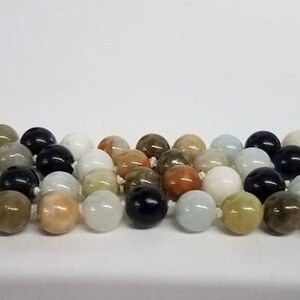 14K Gold Multi-color Jade Bead Necklace 14K Clasp - Etsy