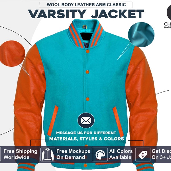 Teal Letterman Jacket - Etsy