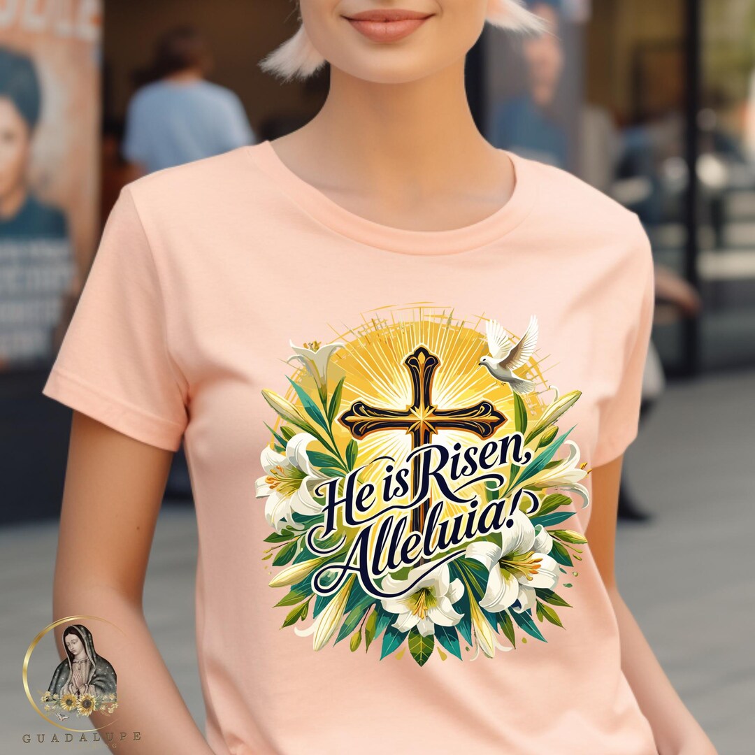Lent 2025 He is Risen Easter T-shirt, Religious Christian Apparel ...