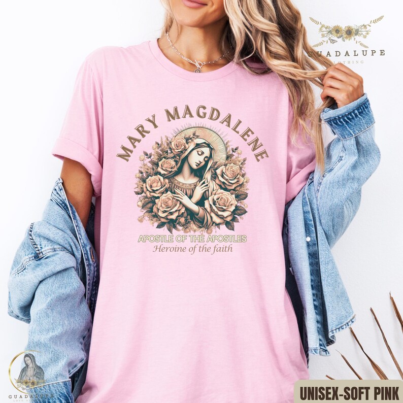 Mary Magdalene Tee: Boho Vintage Style, Catholic Gift - Etsy