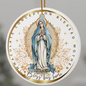 Immaculate Conception Ceramic Christmas Ornaments 2-side Print ...