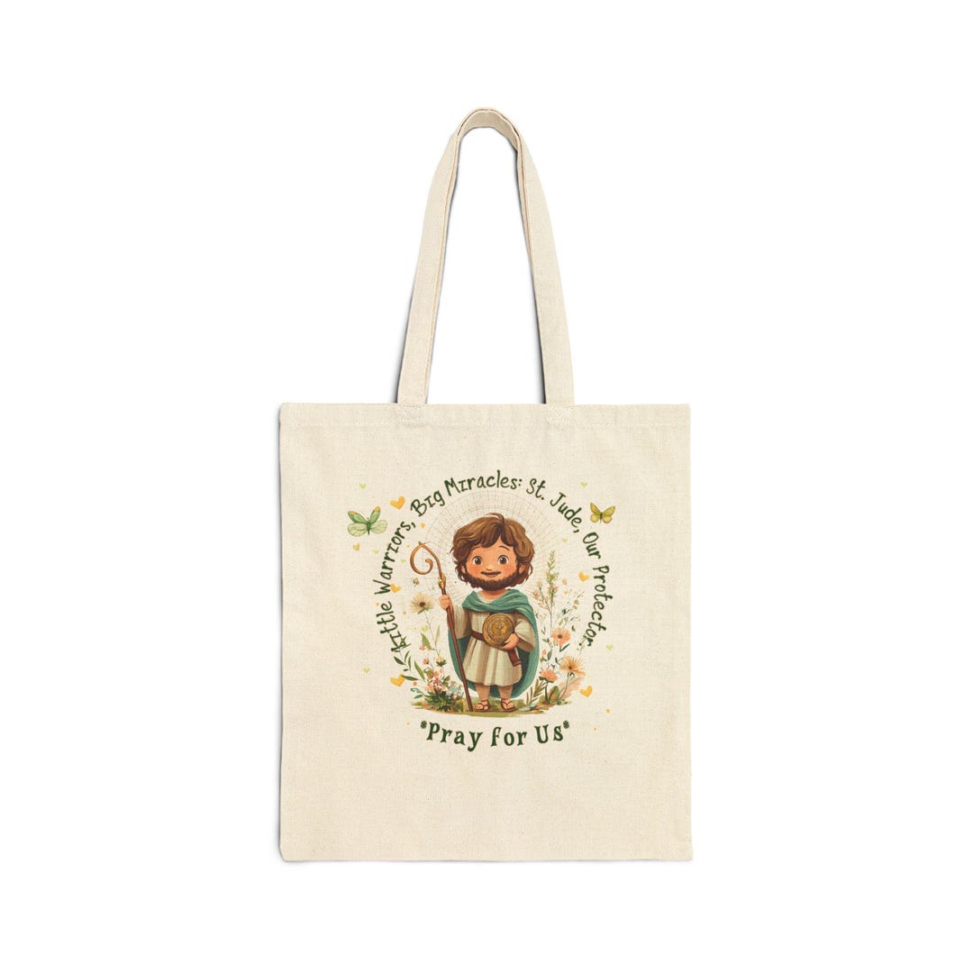 St Jude Thaddeus Little Warriors Catholic Tote Bag, Unique Devotional ...