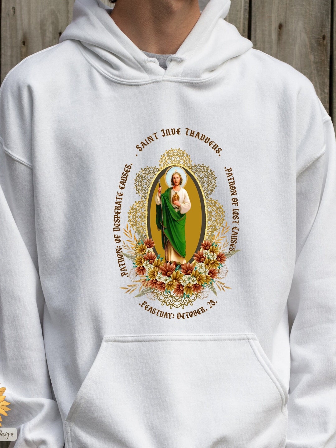 Plus Size Saint Jude Thaddeus Crewneck Hoodie, San Judas Taddeo Hoodie ...