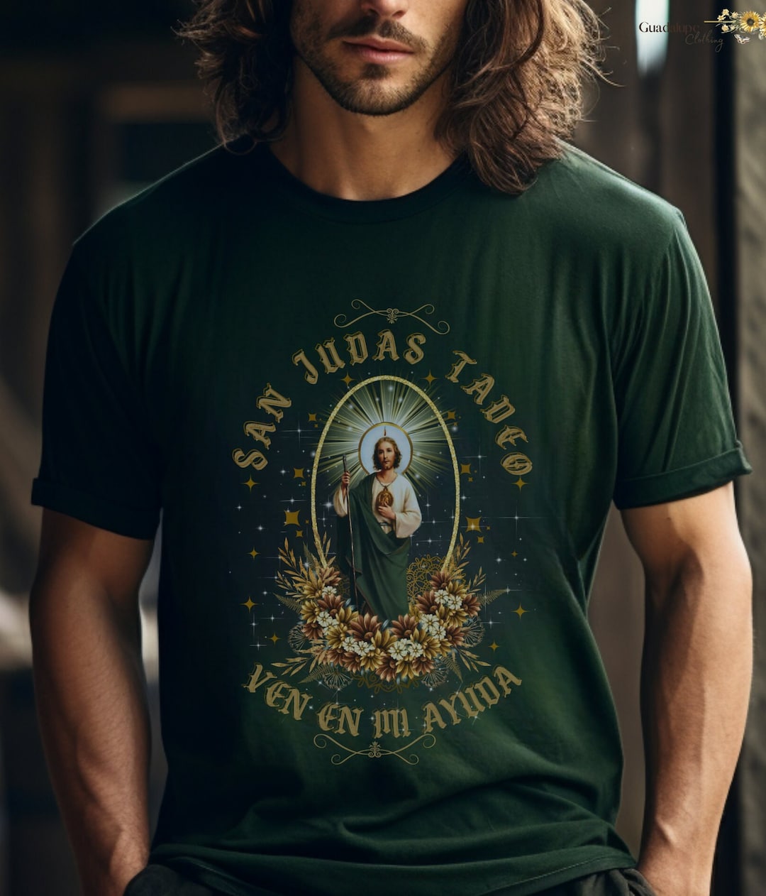 Retro Boho San Judas Tadeo Tee, Catholic Christian Clothing, St. Jude ...