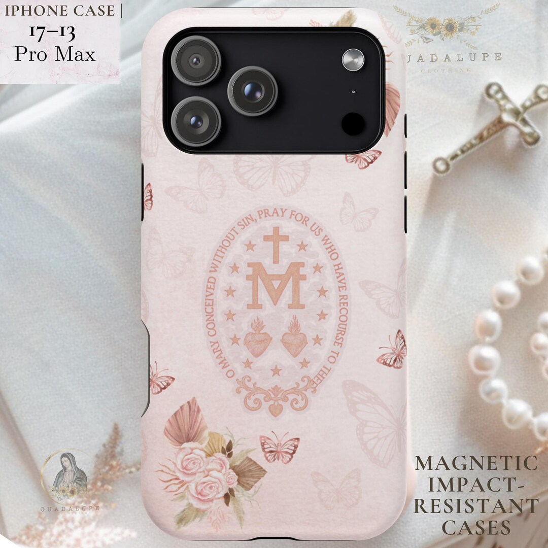Miraculous Medal Marian iPhone 17 Case | Catholic Devotional Magnetic ...