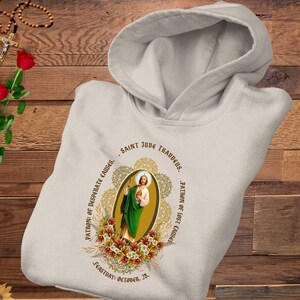 Plus Size Saint Jude Thaddeus Crewneck Hoodie, San Judas Taddeo Hoodie ...