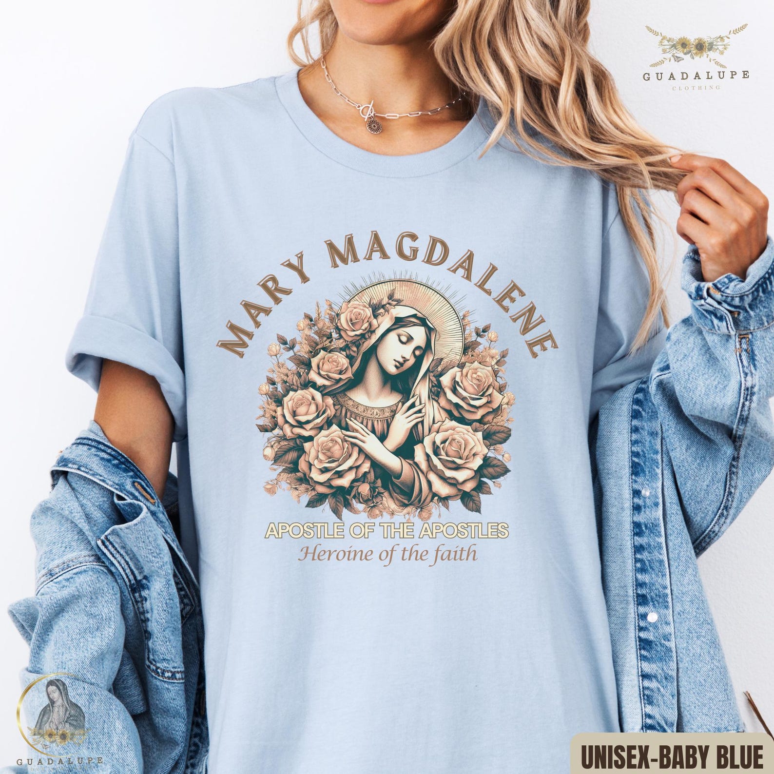 Mary Magdalene Tee: Boho Vintage Style, Catholic Gift - Etsy
